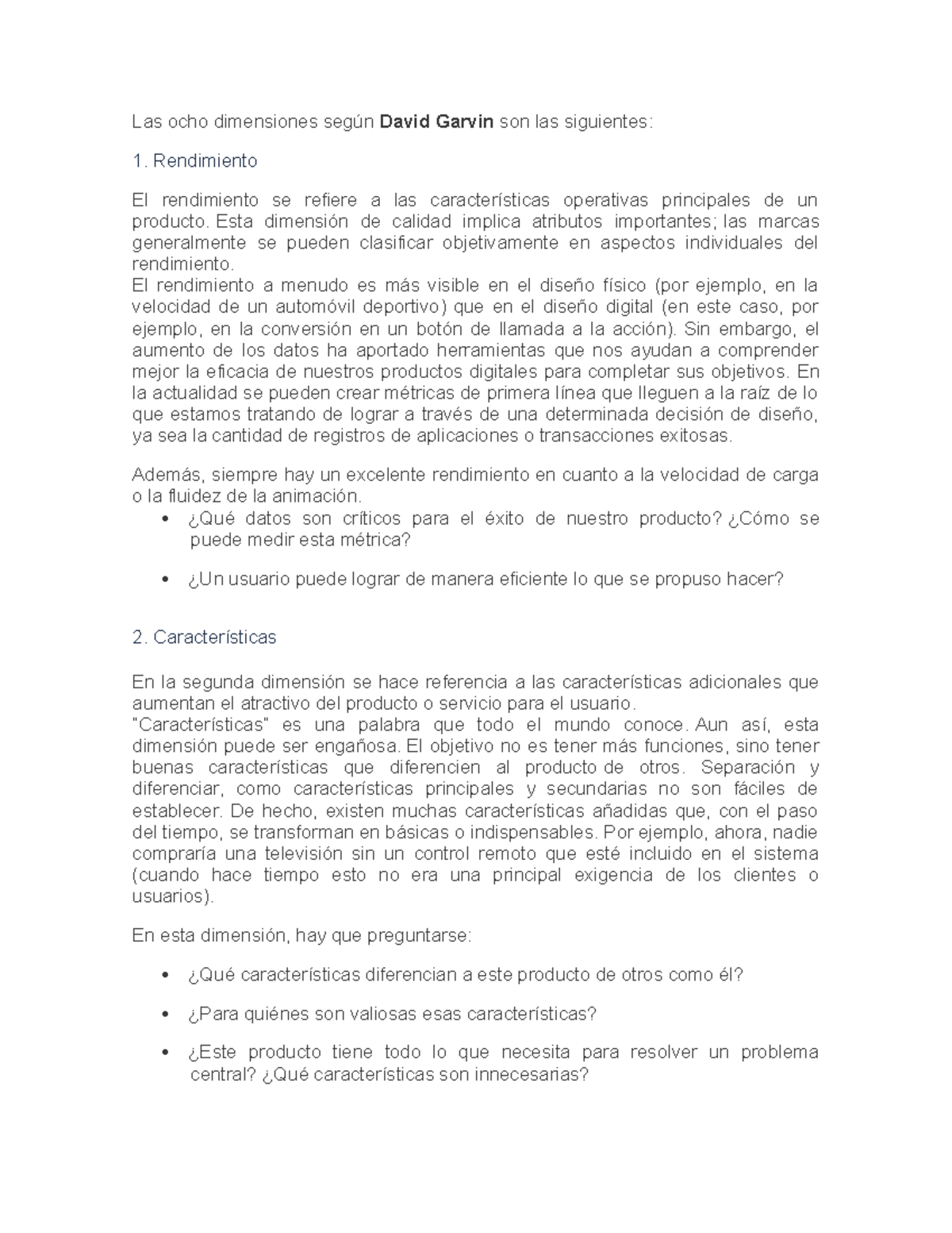 Ocho Dimensiones de Calidad según David Garvin: Análisis y Reflexiones ...