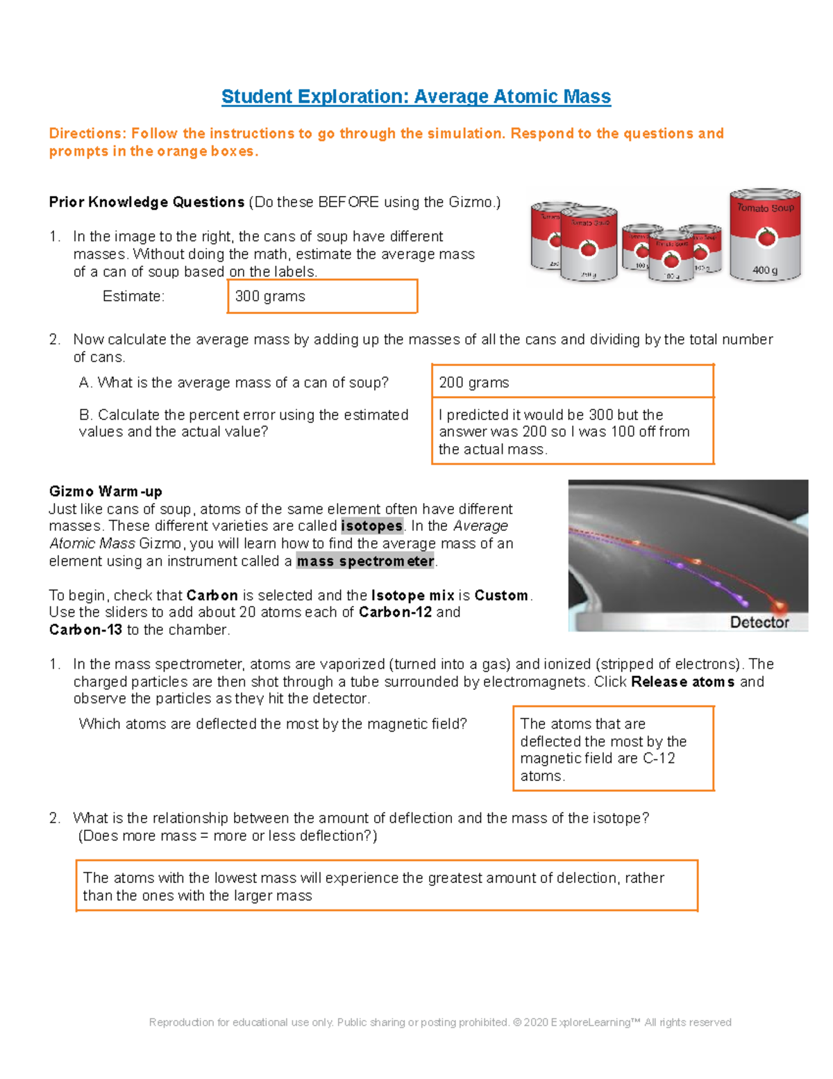 Jayden Ravelo - Beta of Atomic Mass Gizmo - Student Exploration ...