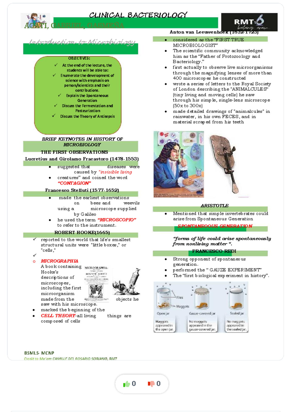 BSMLS-MCNP Prelims: Microbiology Lecture Notes & Lab Guidelines - Studocu