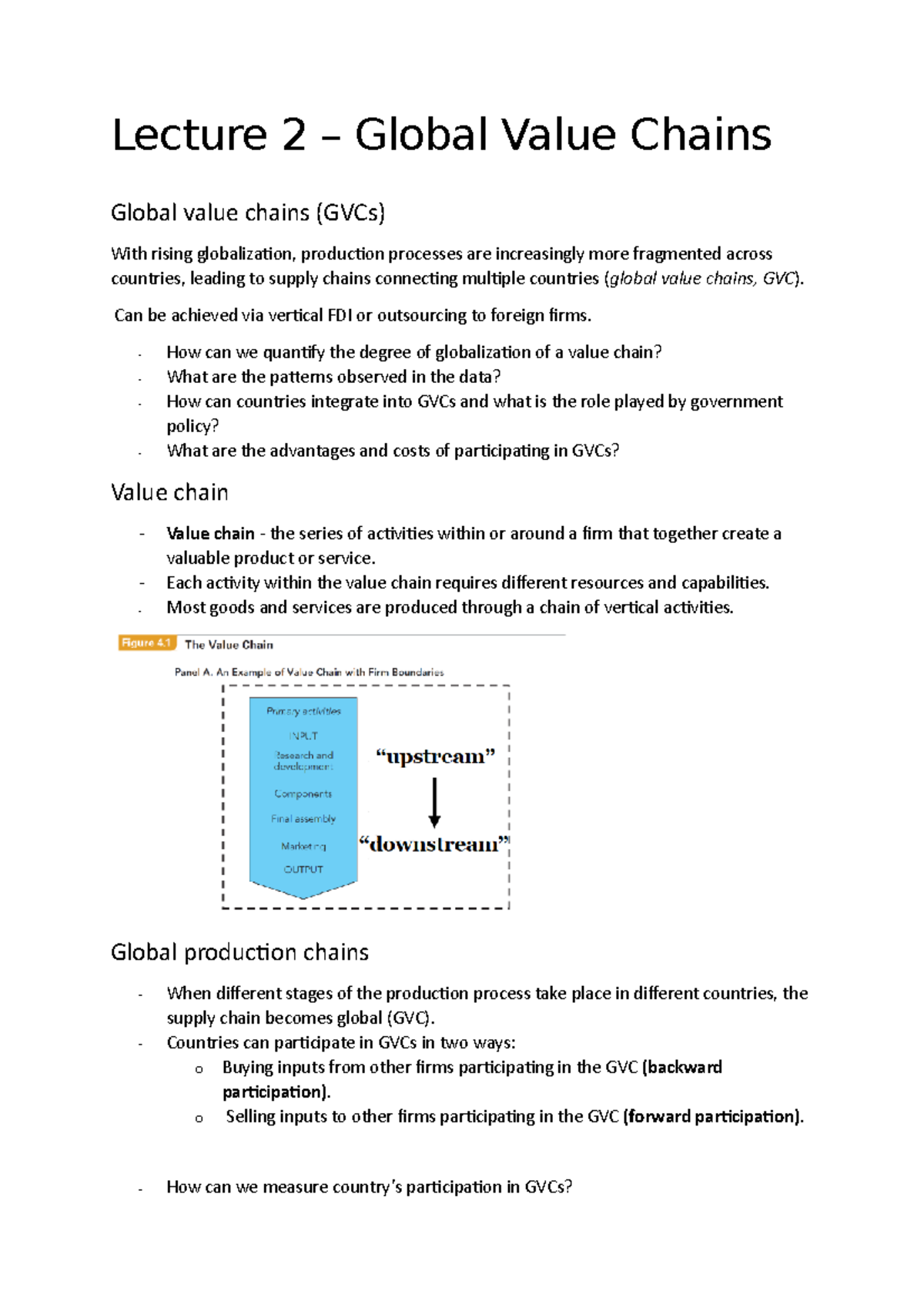 Lecture 2: Understanding Global Value Chains and Their Impact - Studeersnel