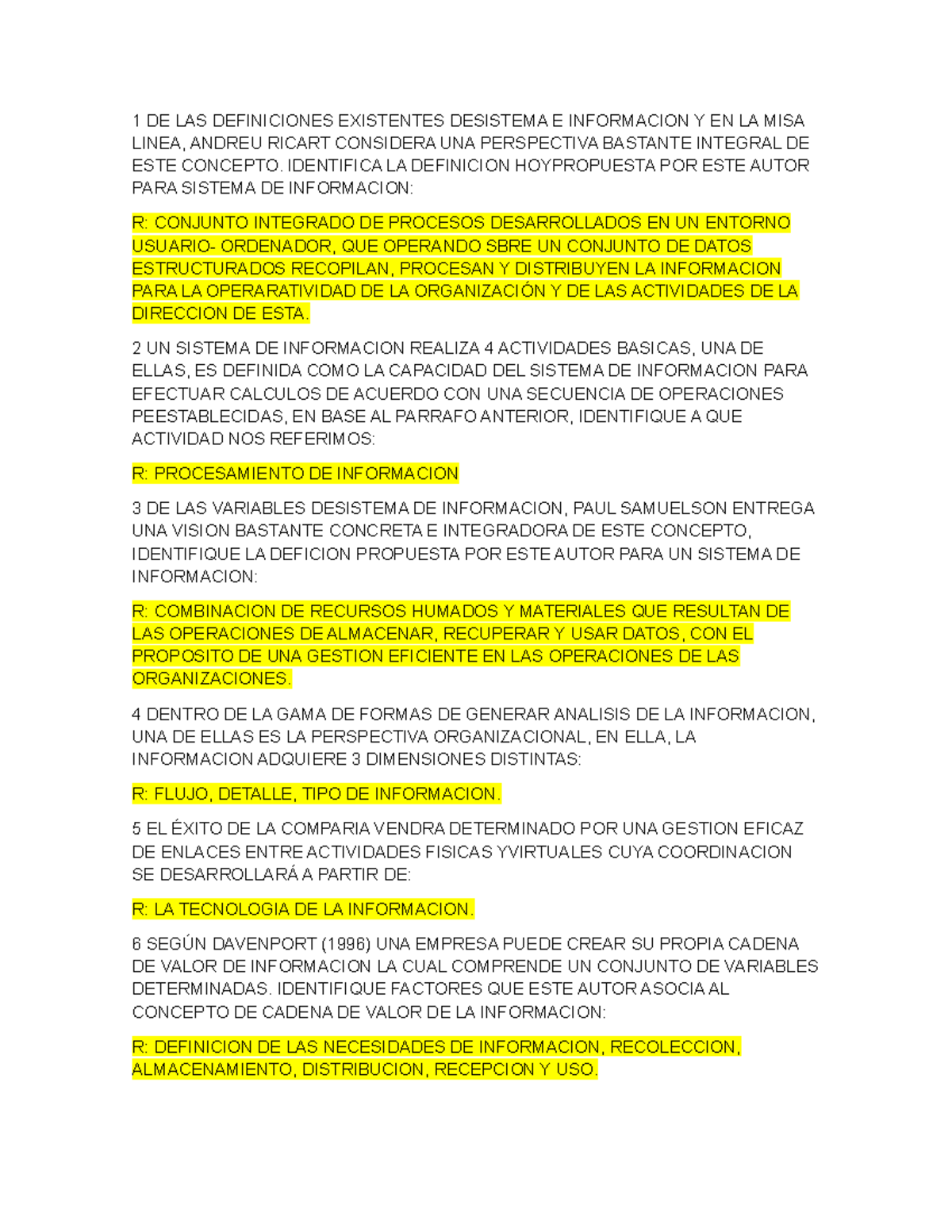Apuntes de Repaso para el Sistema de Información - SIS INF LOG - Studocu