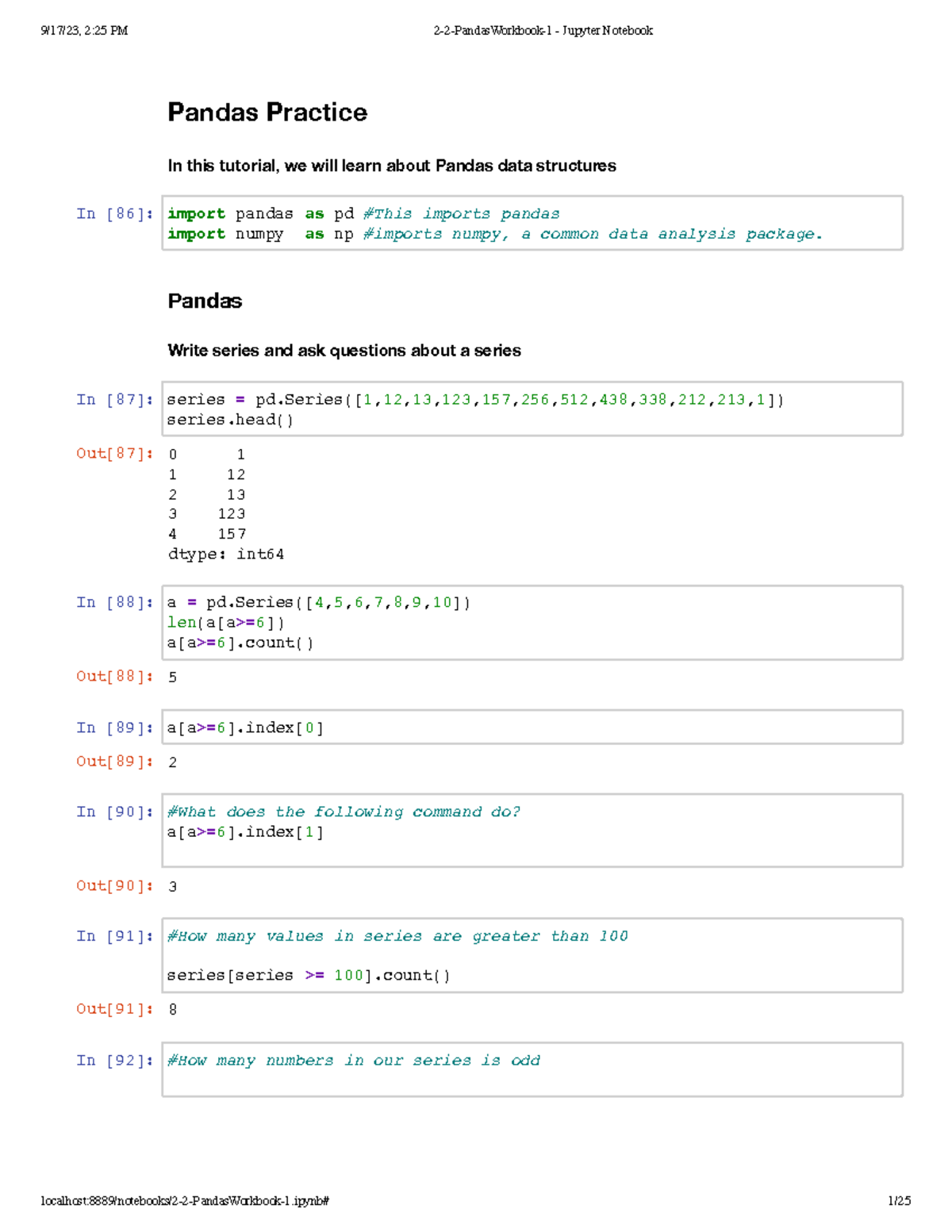 (Finished)2-2-Pandas Workbook-1 - Jupyter Notebook - Pandas Practice In ...