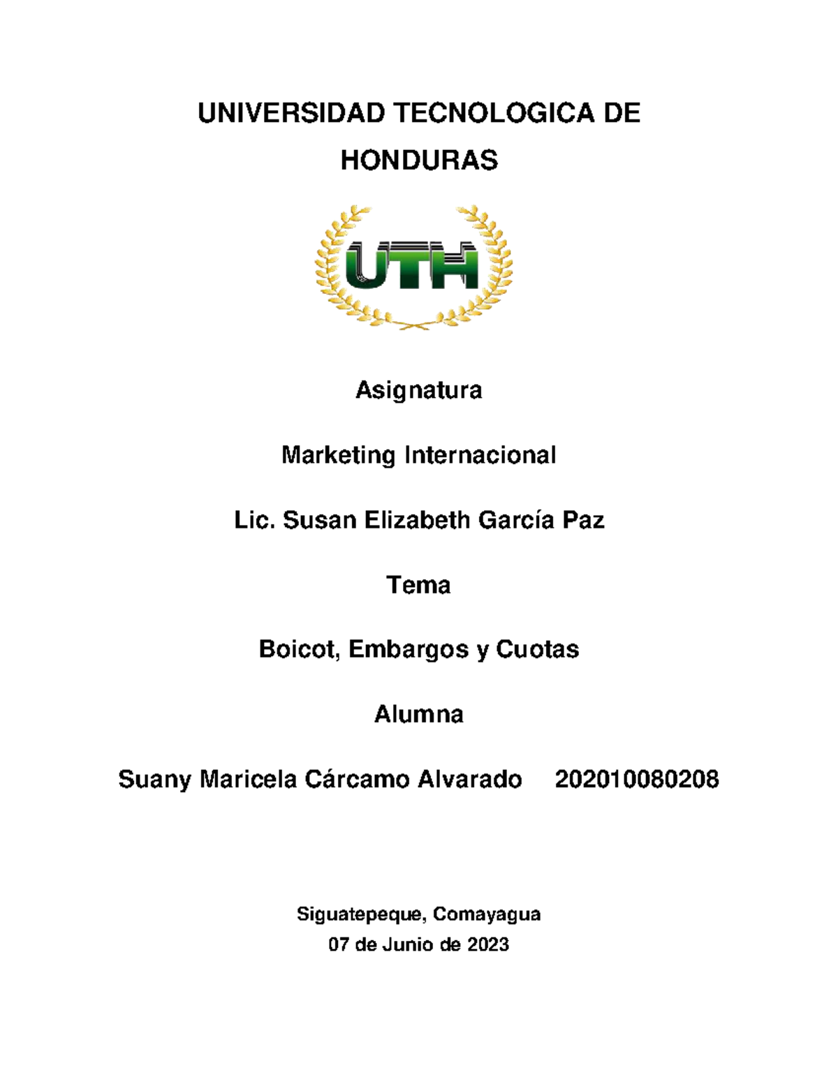 Ensayo sobre Boicot, Cuotas y Embargos en Marketing Internacional (MKT ...