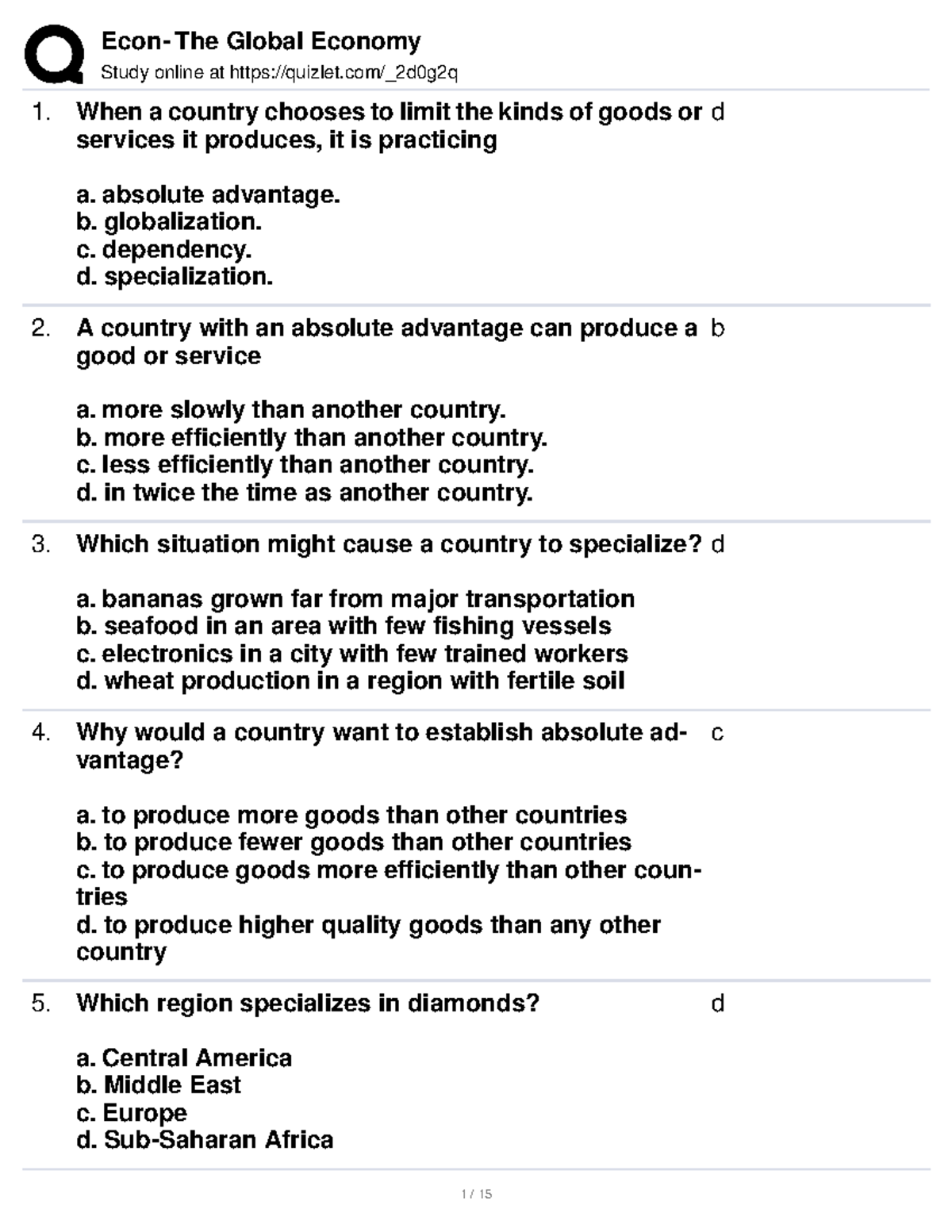 Econ- The Global Economy - Study online at quizlet/_2d0g2q When a ...
