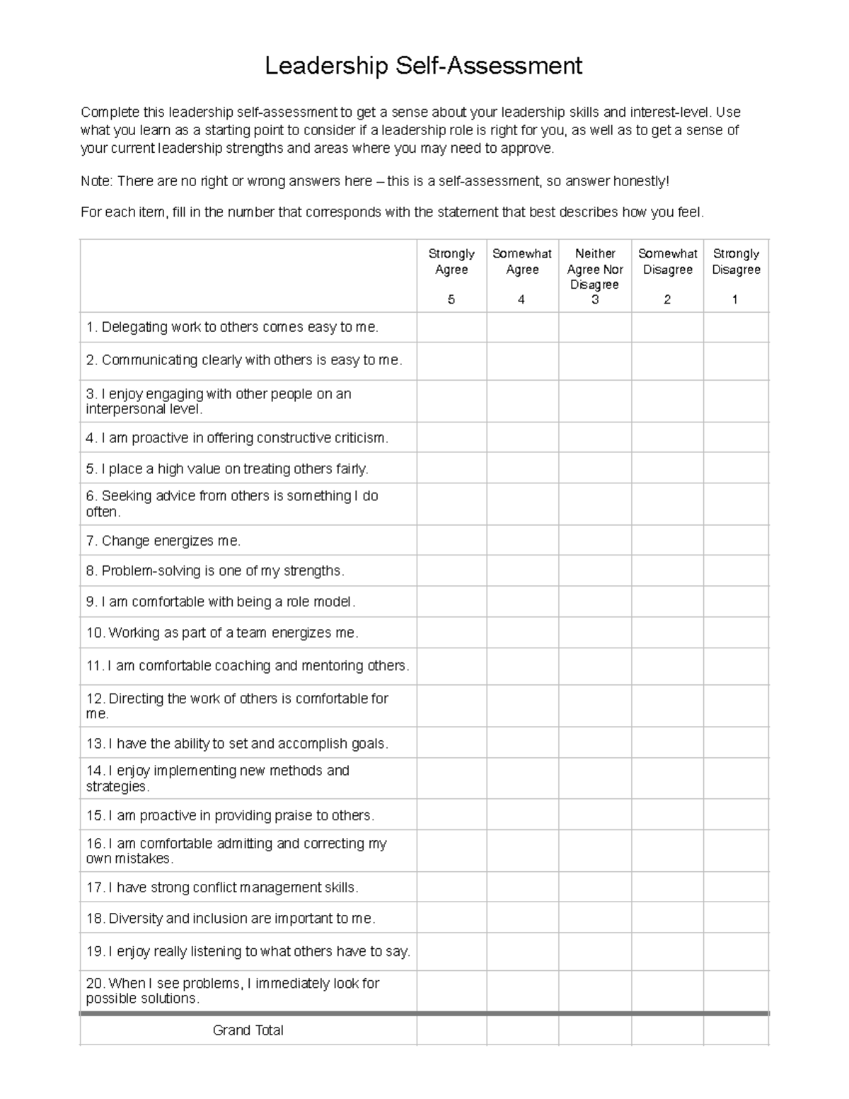 4. Leadership-self-assessment v1 - Leadership Self-Assessment Complete ...