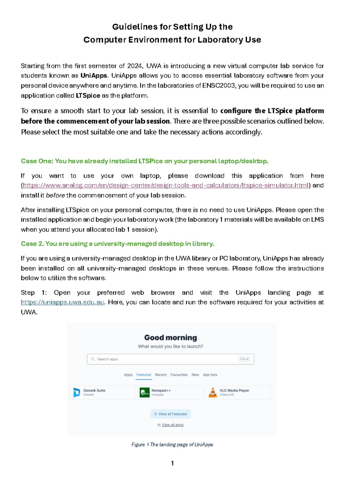 UniApps Instructions for LTSpice Setup in ENSC2003 Lab - Studocu