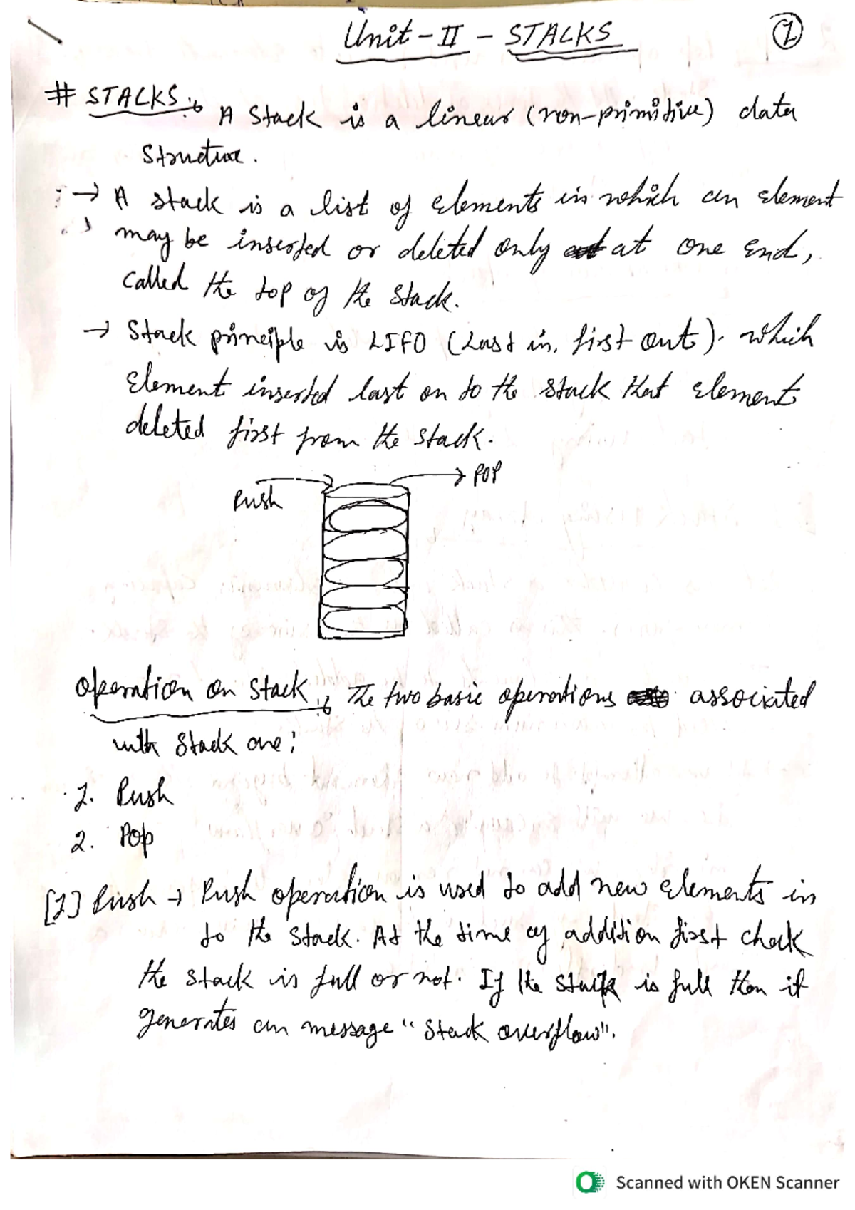 Ds Unit 2 Handwritten Notes For Data Structures Btech 2nd Year
