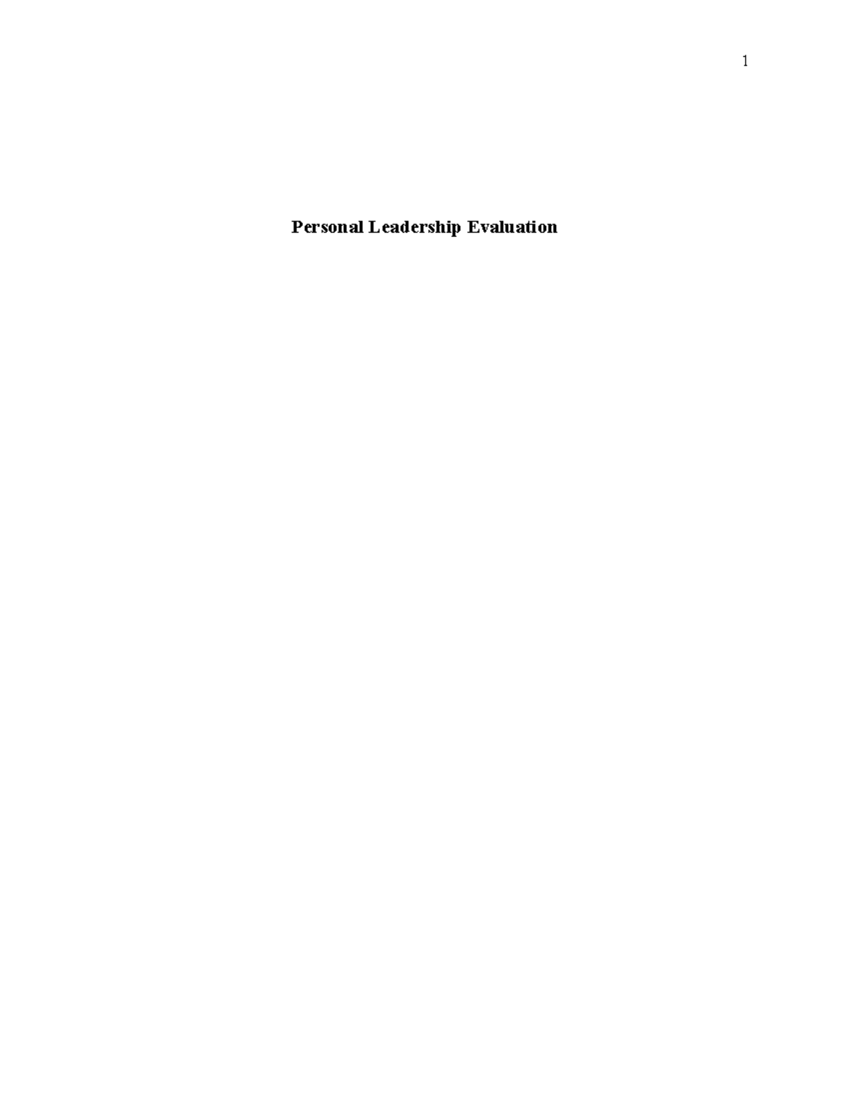 C200 Task 1 - Personal Leadership Evaluation and Growth Strategies ...