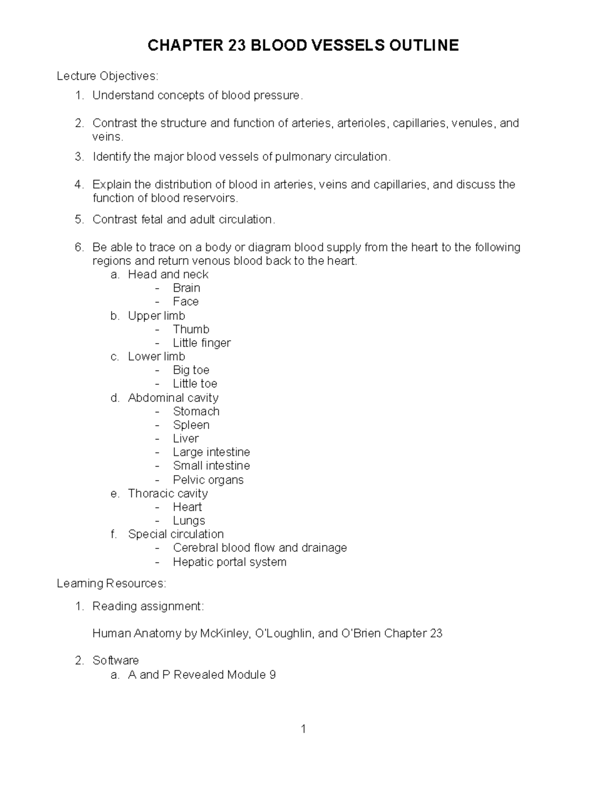 Blood Vessel Structure and Functions - A Comprehensive Outline (Anatomy ...