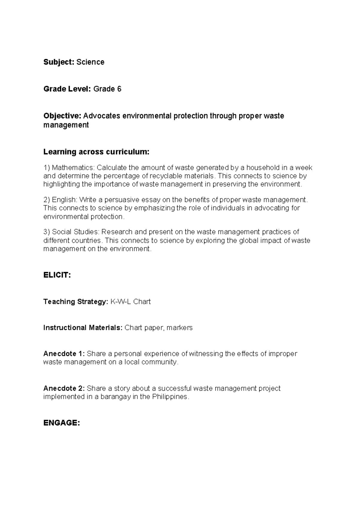 Grade 6 Science: Waste Management & Environmental Protection Strategies ...