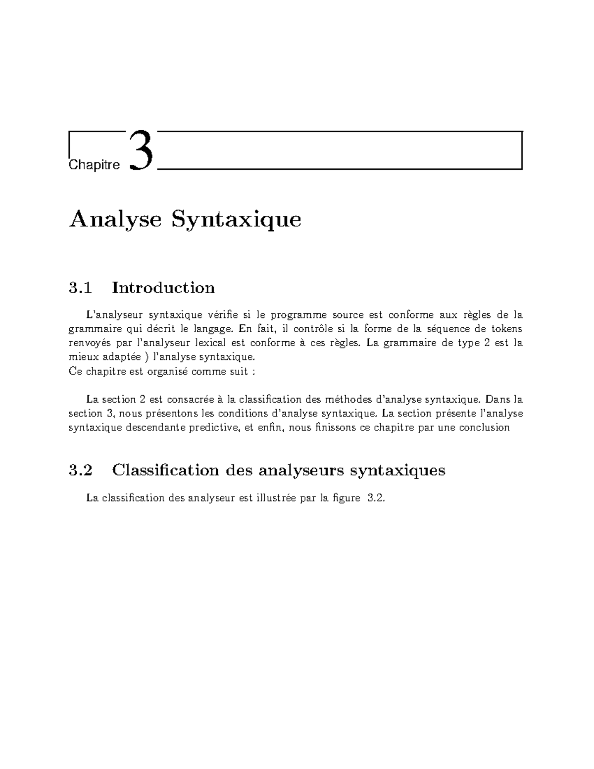 Analyse Syntaxique - Cours L3 01 avec Exemples et Méthodes - Studocu