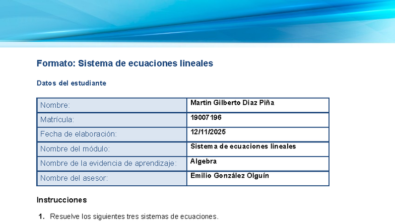 Sistemas de Ecuaciones Lineales - UVEG - Martin Diaz - Studocu