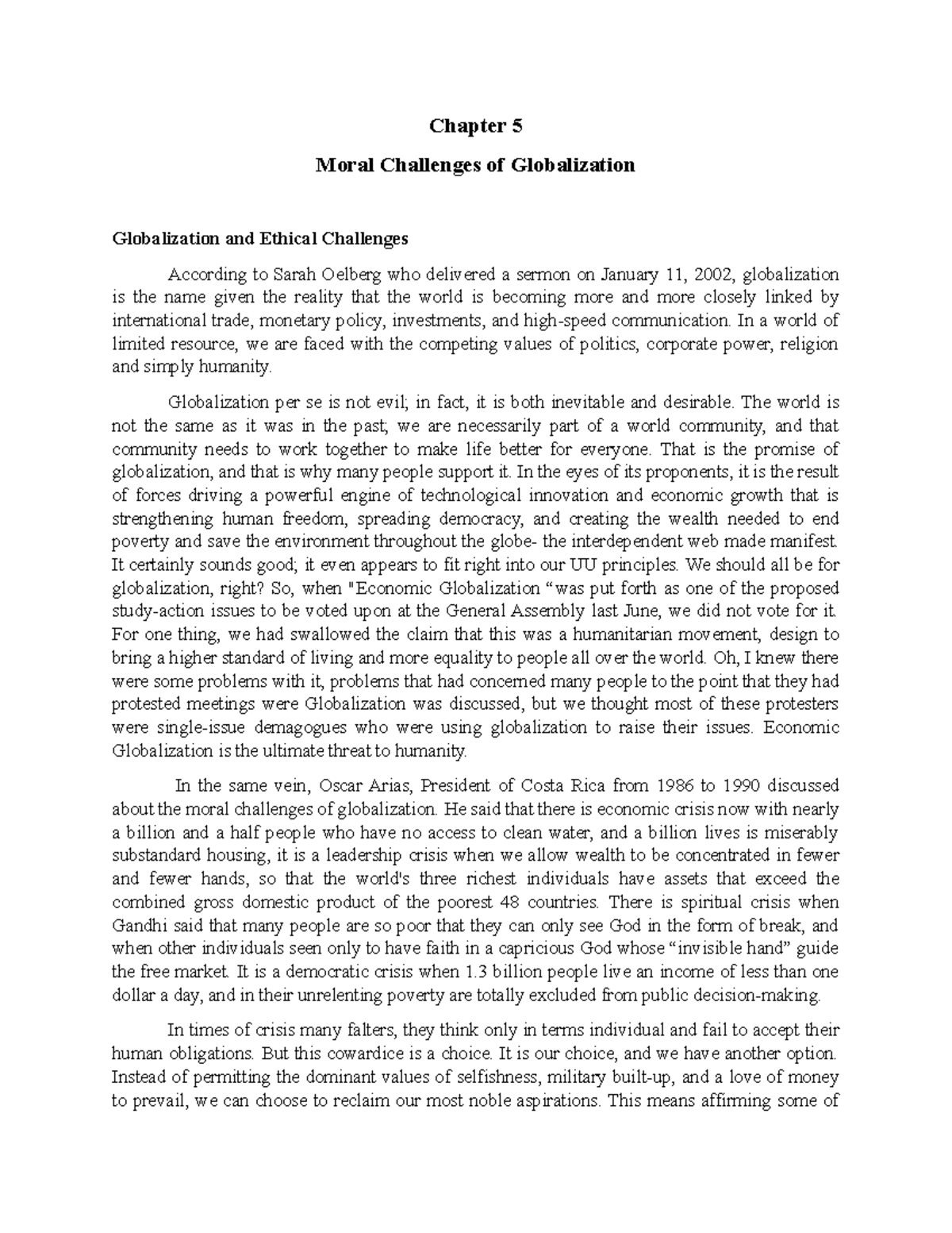 Moral Challenges of Globalization: Ethical Implications Explained - Studocu