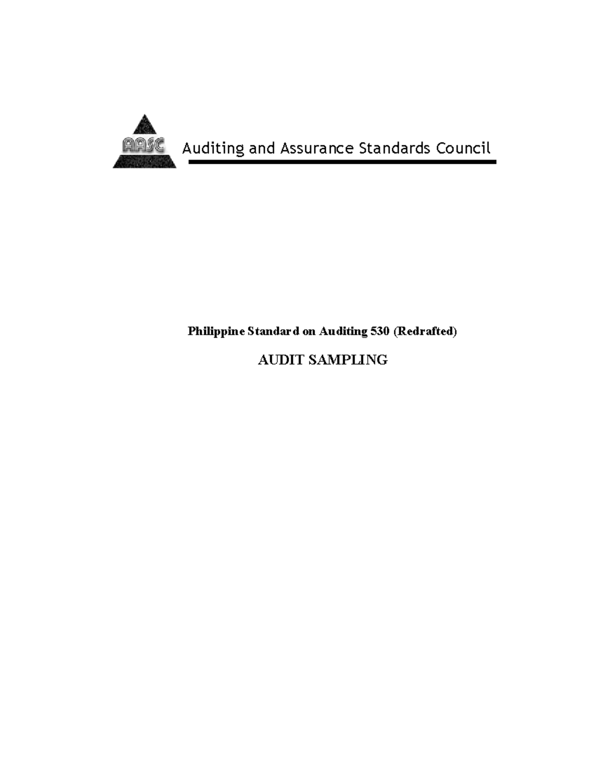 PSA 530 (Redrafted) - Philippine Standard on Auditing: Audit Sampling ...