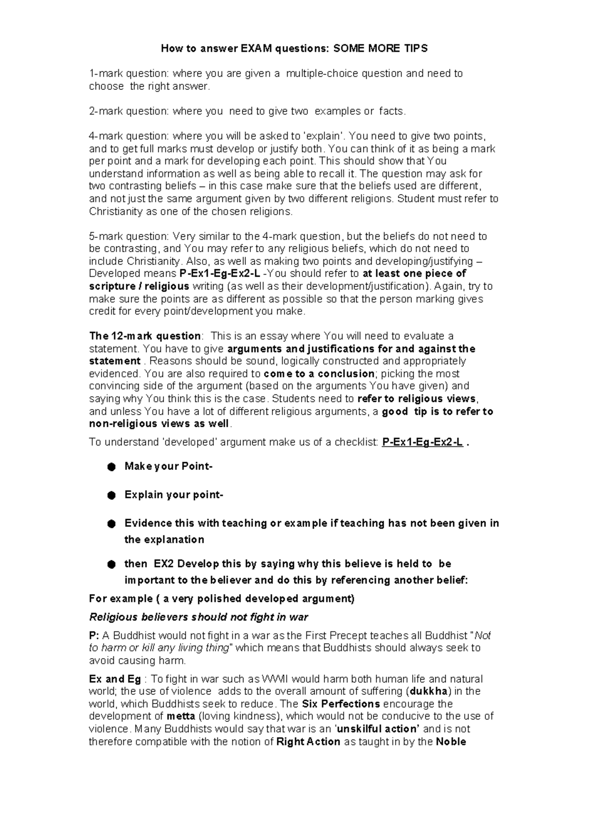 How to Answer Exam Questions: Tips for Success in RE101 - Studocu