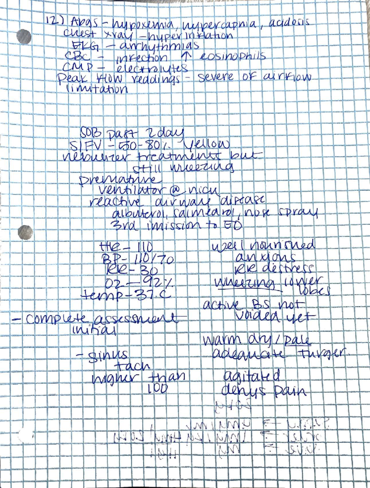 Clinical Expectations for ABG Analysis and Asthma Management (12) - Studocu