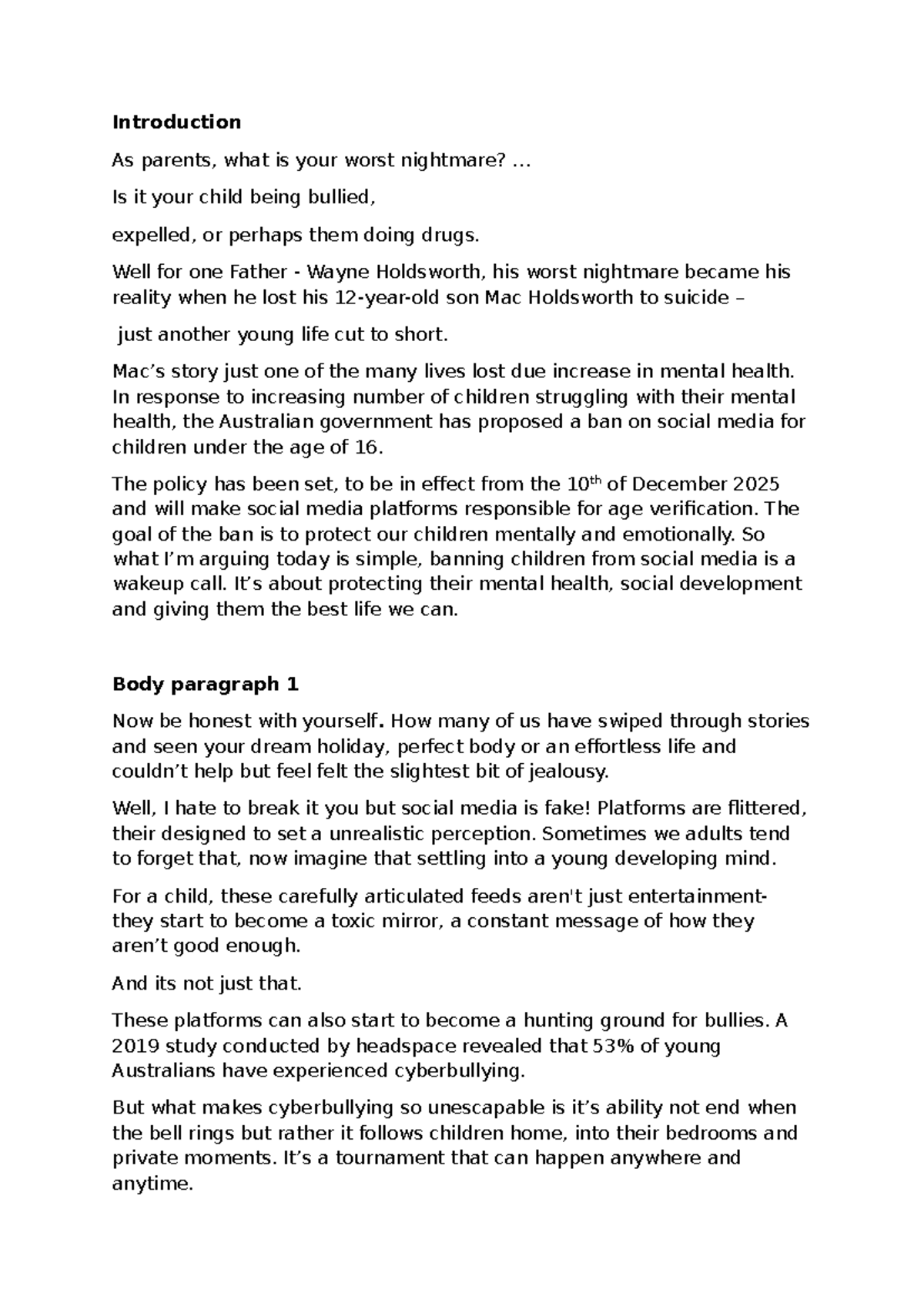 Speech Copy: The Impact of Social Media on Children's Mental Health ...
