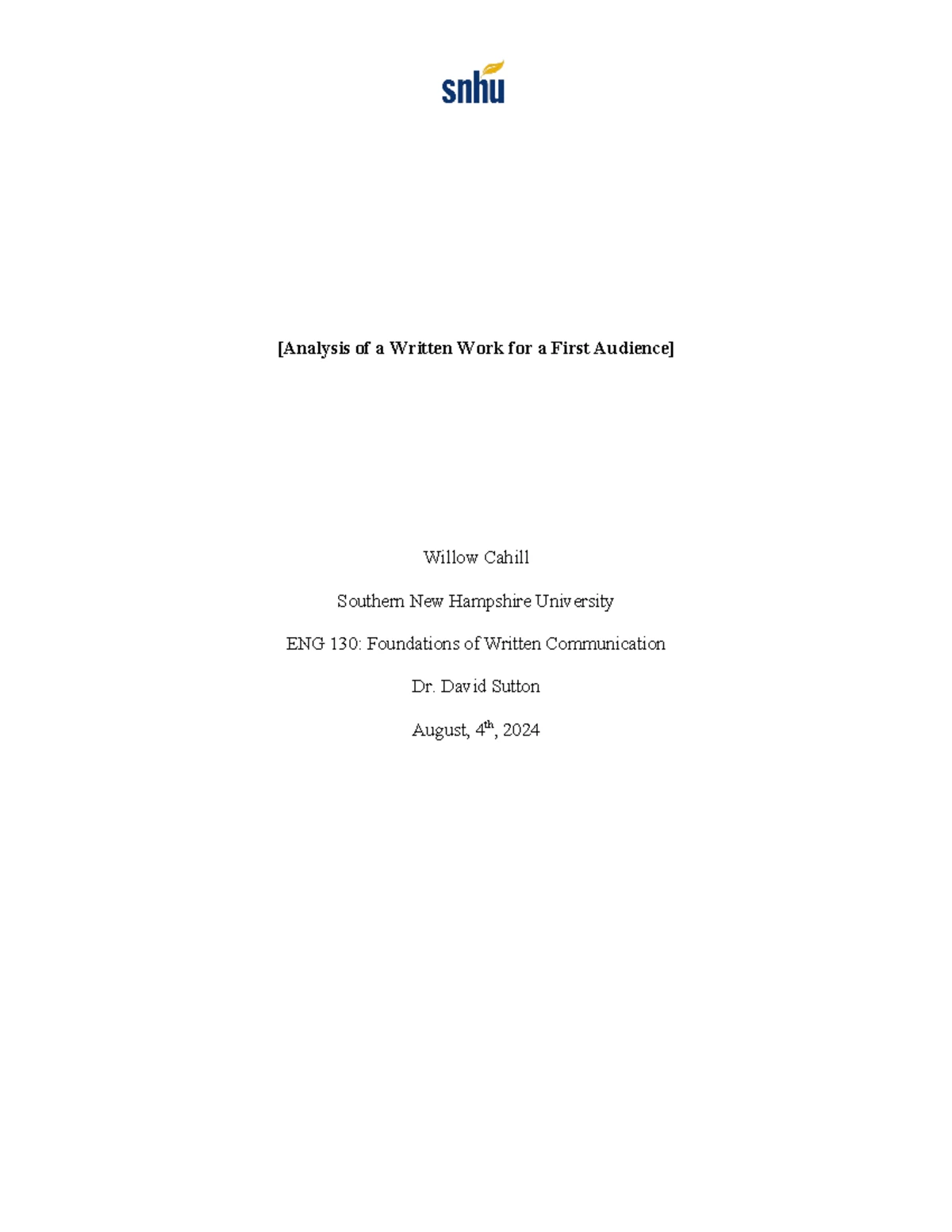 ENG 130 Mod1 Reading Response Template - ENG 130 Module One Reading ...