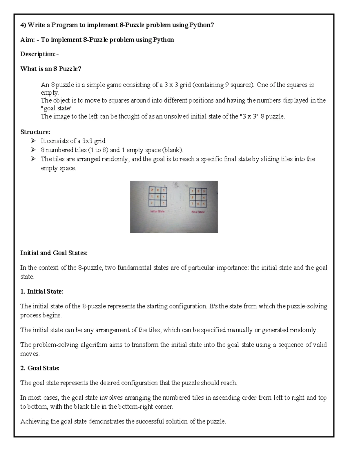 AI Lab 8: Implementing the Monkey Banana Problem in Python - Studocu