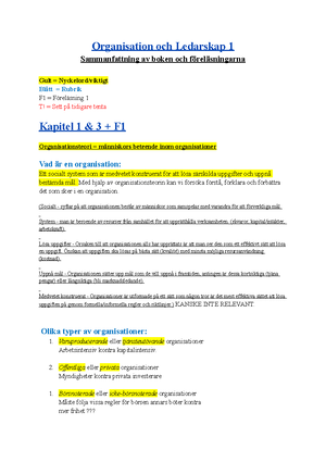 [Solved] Korta ner och formulera om till akademisk text utan att frlora - Organisation och ...