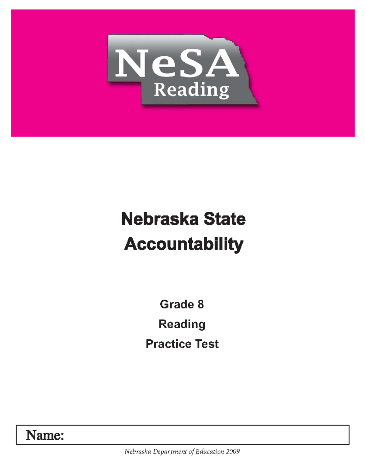 NE002 R 08 Reading Practice Test Paper for Grade 8 Students - Studocu