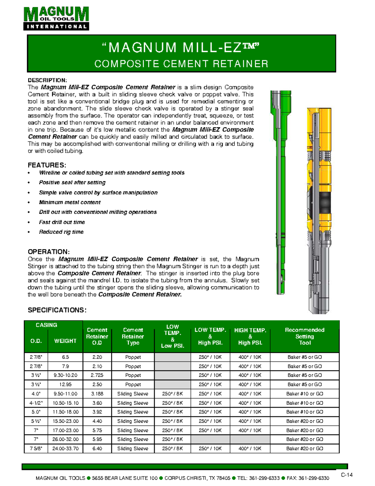 Magnum Composite Cement Retainer (CCR) Full Brochure Overview - Studocu