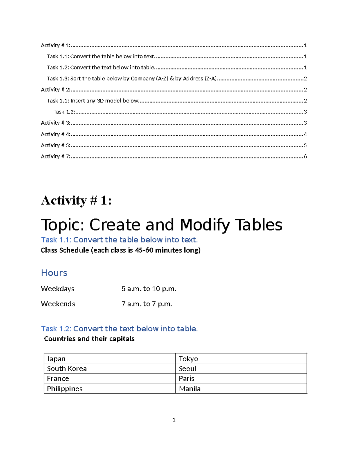 MS-Word-Worksheet - MS Word Worksheet - Activity # - Studocu
