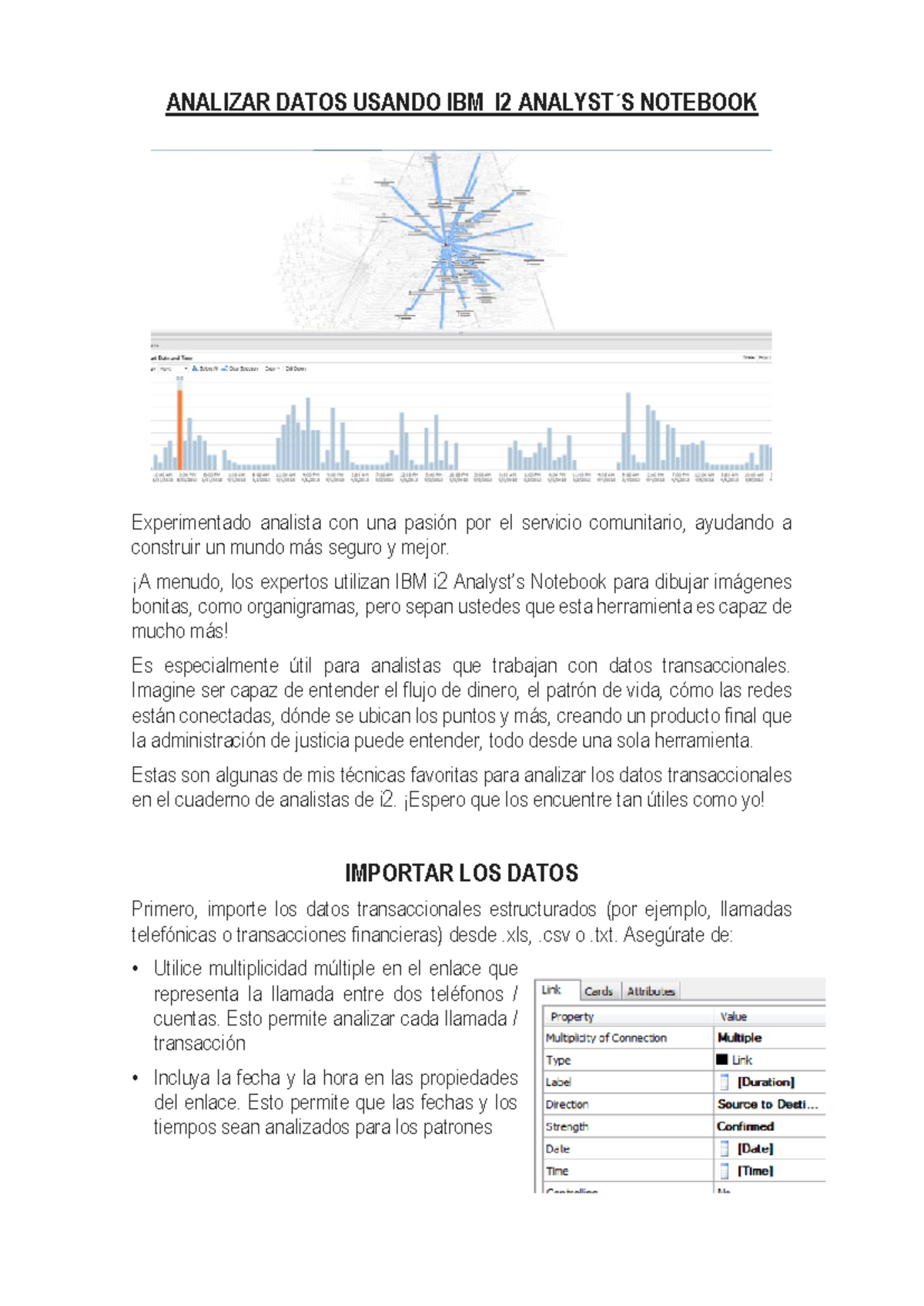 Guía Práctica para Analizar Datos con IBM I2 Analyst's Notebook - Studocu