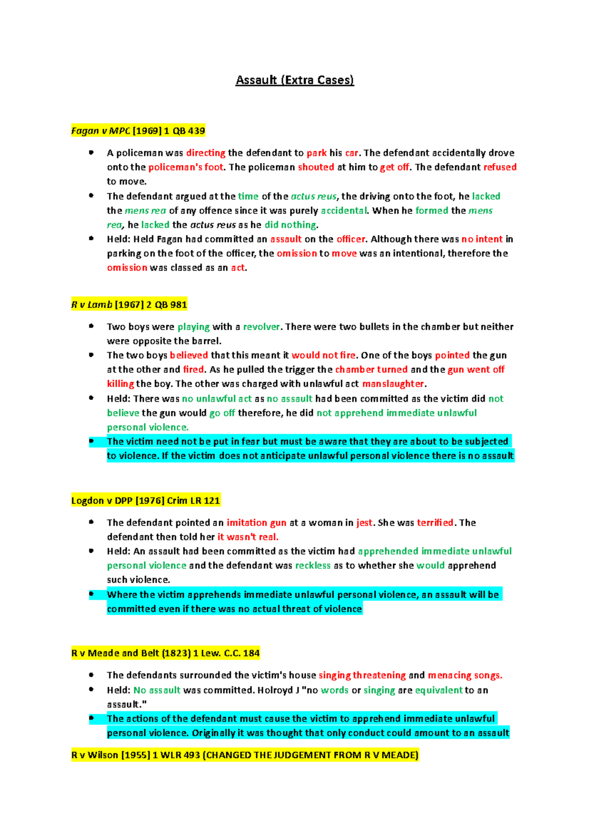 Assault and Battery Case Law Analysis: Key Judgments and Principles ...