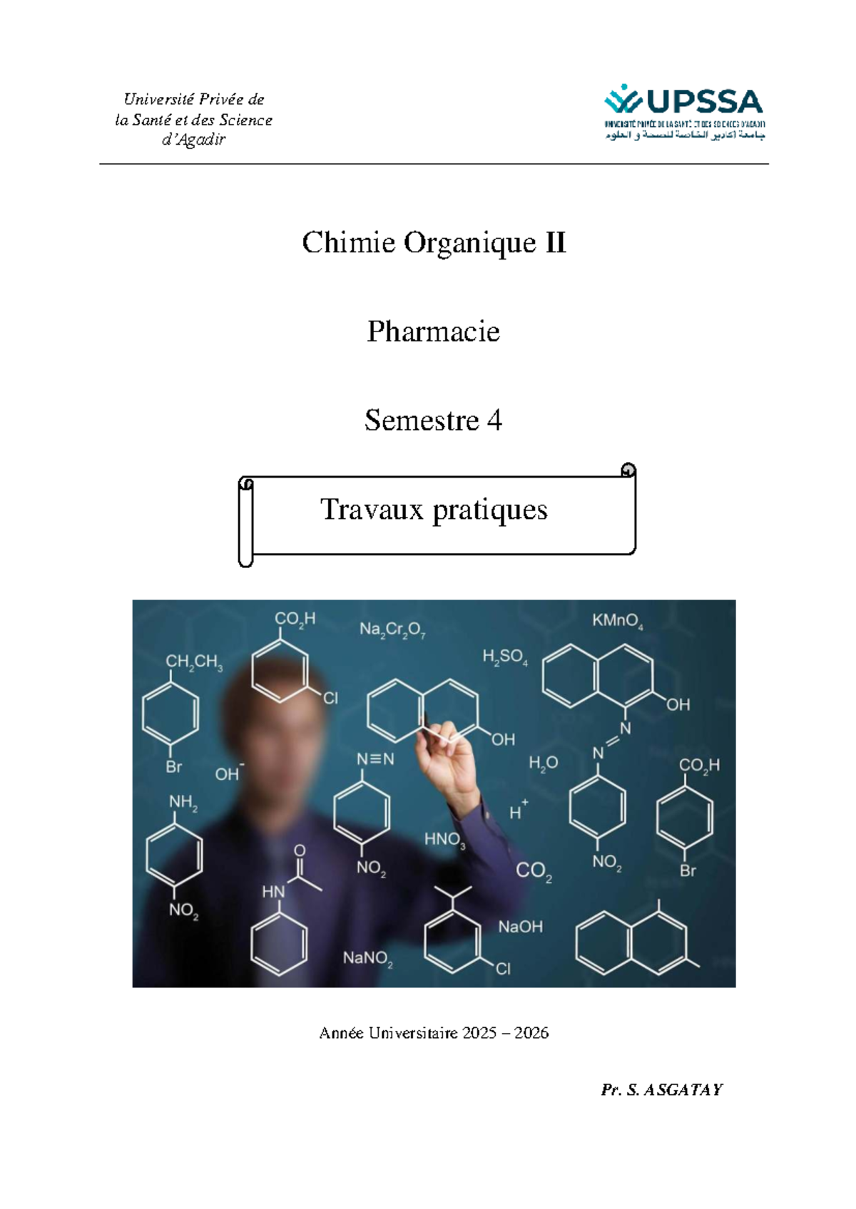 Polycopié TP Chimie Organique II (PHAR 4) - Année 2025-2026 - Studocu