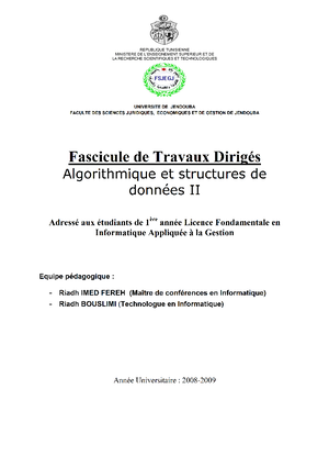 Algo - informatique cours - Chapitre 4 : Piles et Files Chapitre 4 ...
