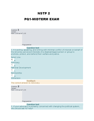 NSTP 1 Midterm EXAM - Home / My courses / UGRD-NSTP6101-2213T / Midterm ...