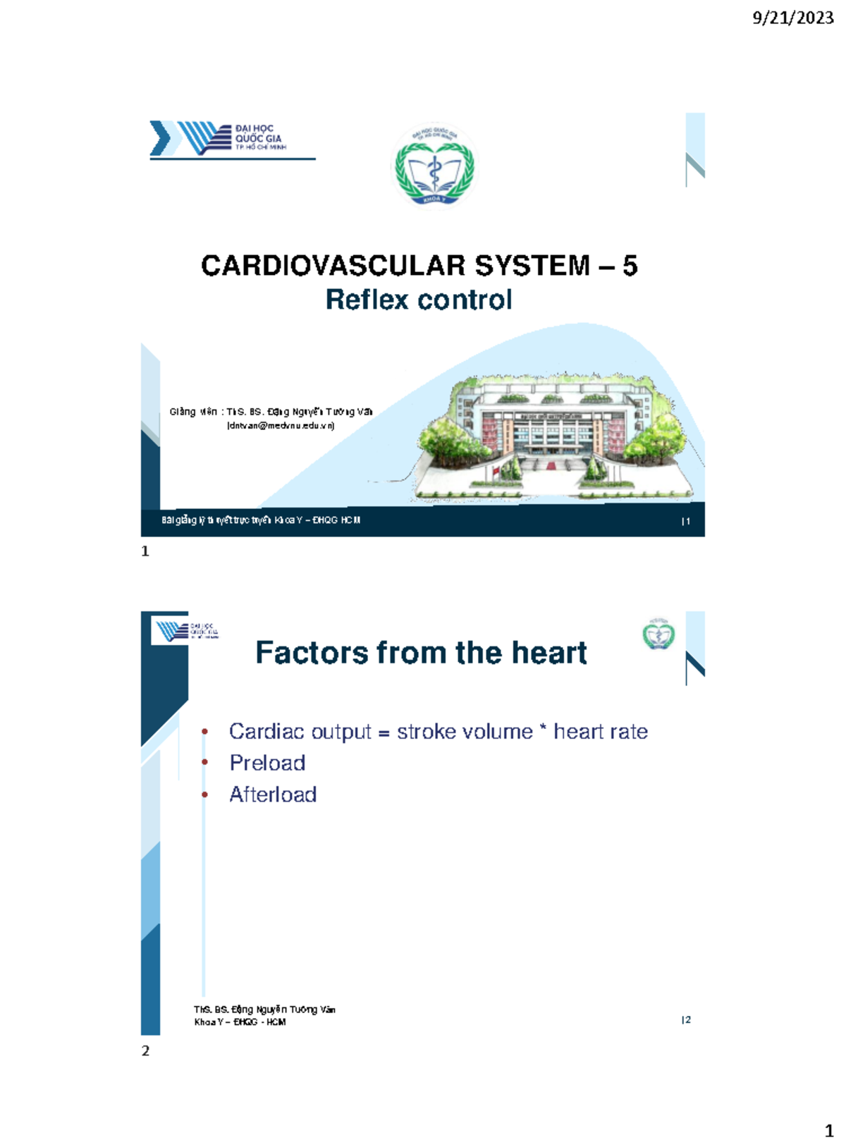 CV System 5 - Reflex Control Notes for Med Students - Studocu