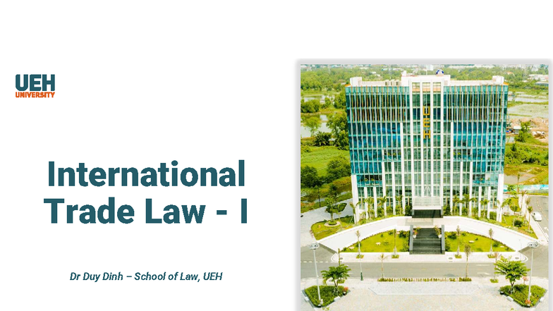 Module 3: LAW ON INTERNATIONAL PAYMENT & TRANSPORTATION OF GOODS - Studocu