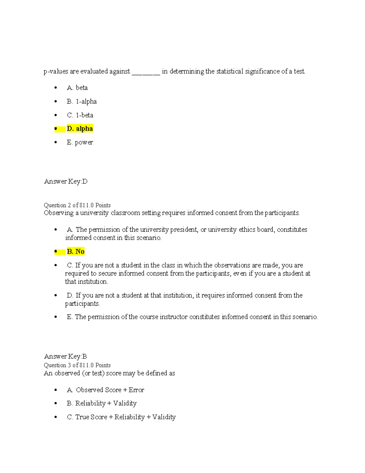 2032 Final Exam: Statistical Significance and Research Design - Studocu