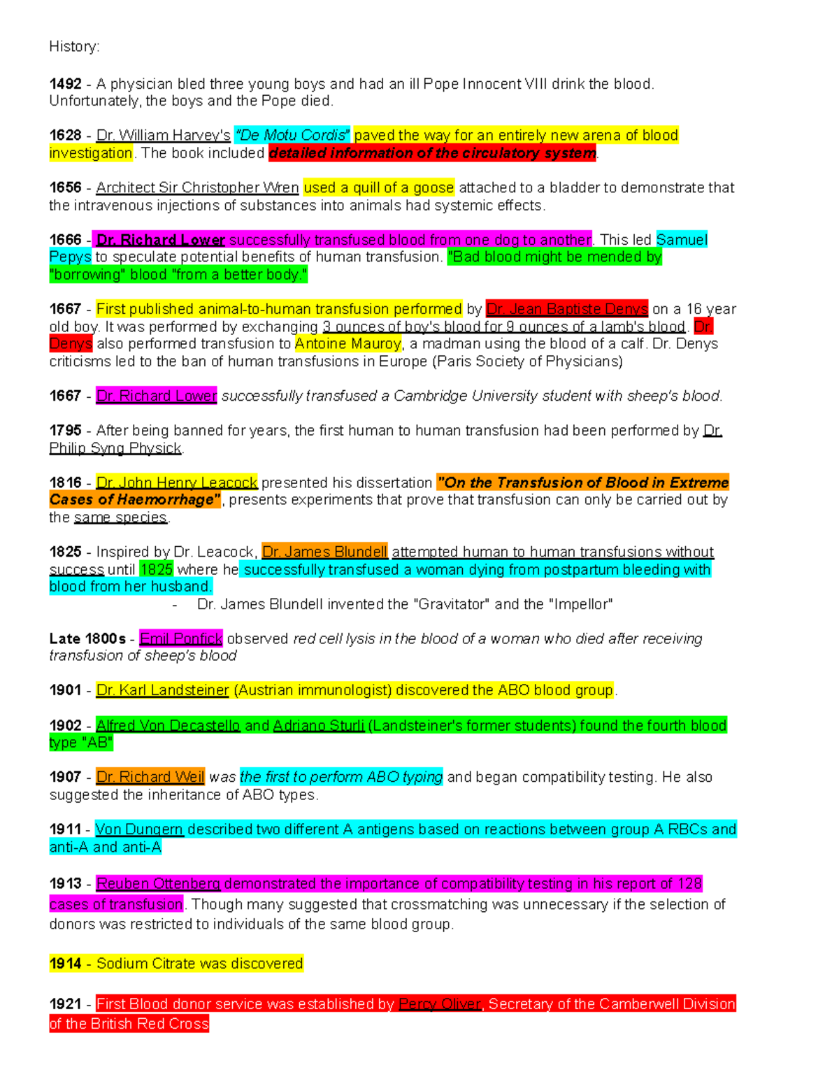 Gerbich BB History 25 - summary lang - History: 1492 - A physician bled ...
