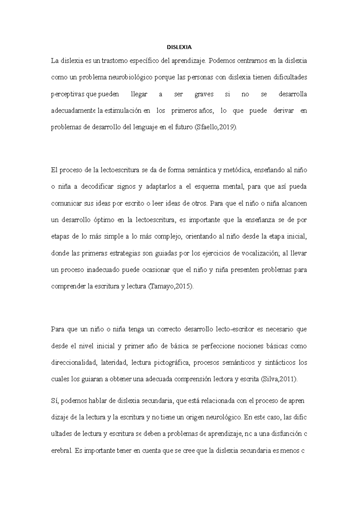 Dislexia - Práctica para el Examen de Aprendizaje y Lectoescritura ...
