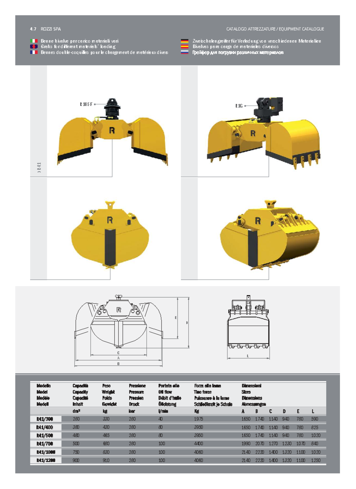 4.7 ROZZI SPA - CATALOGUE OF EQUIPMENT (Benne Bivalve) - Studeersnel