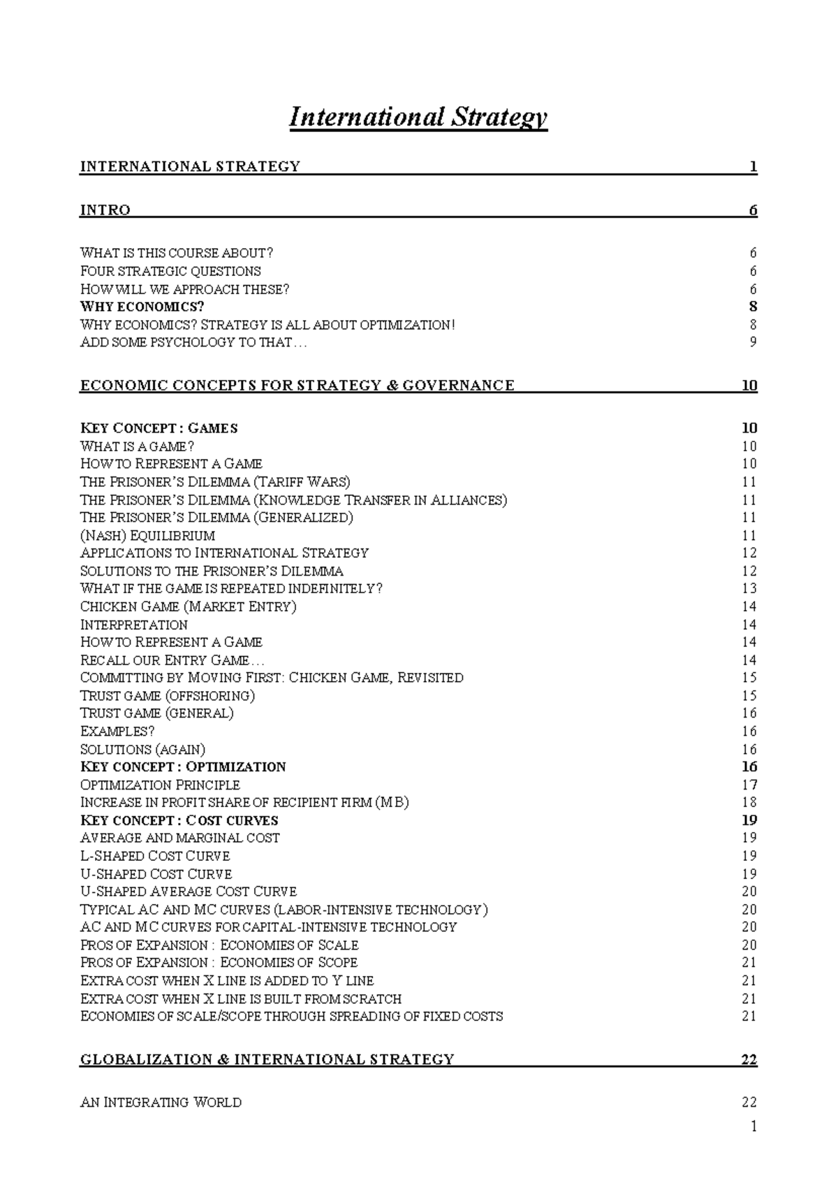 International Strategy UNIL 2025: Key Concepts and Applications - Studocu