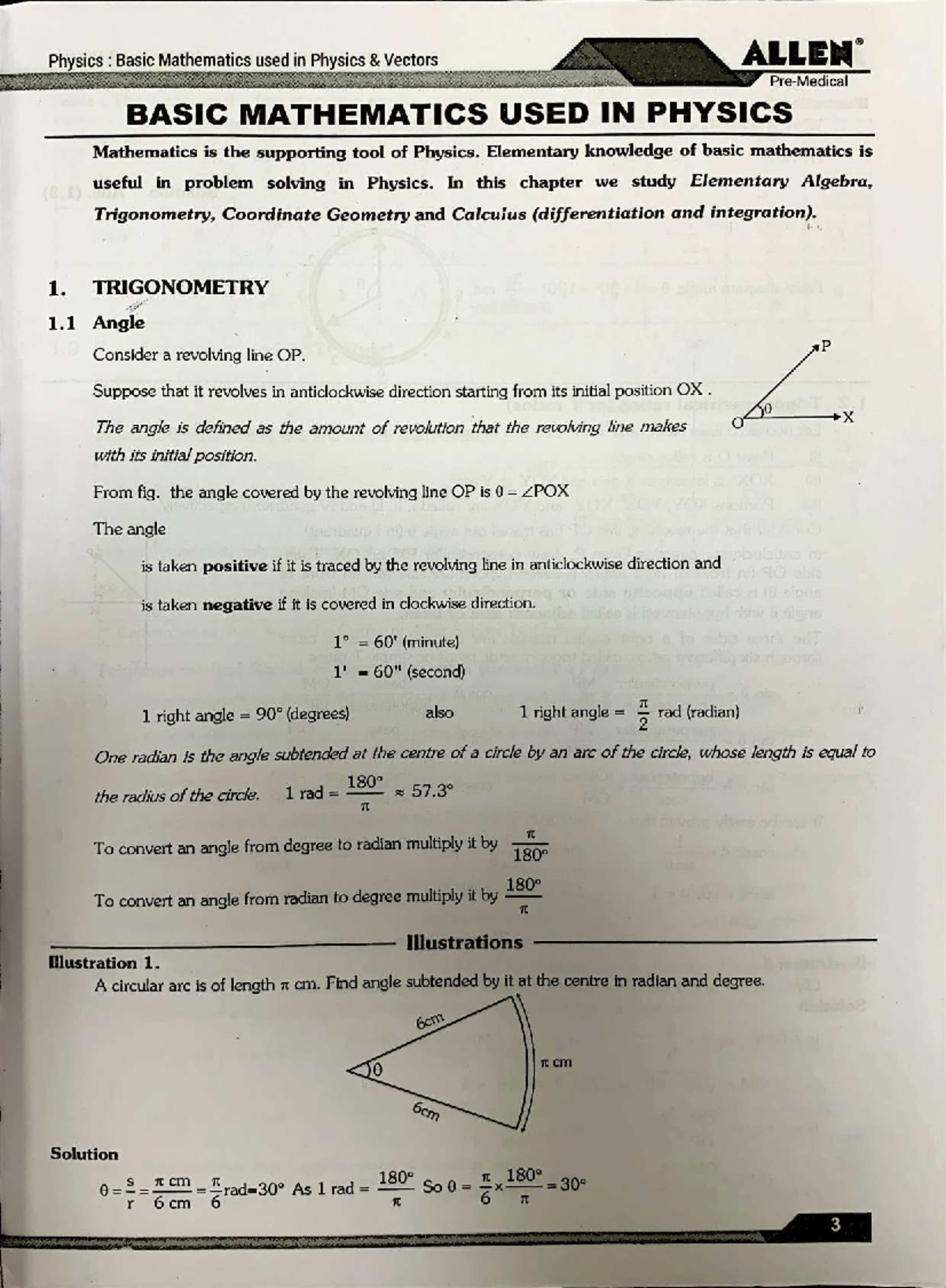 Physics 101: Basic Mathematics for Physics Applications - Studocu