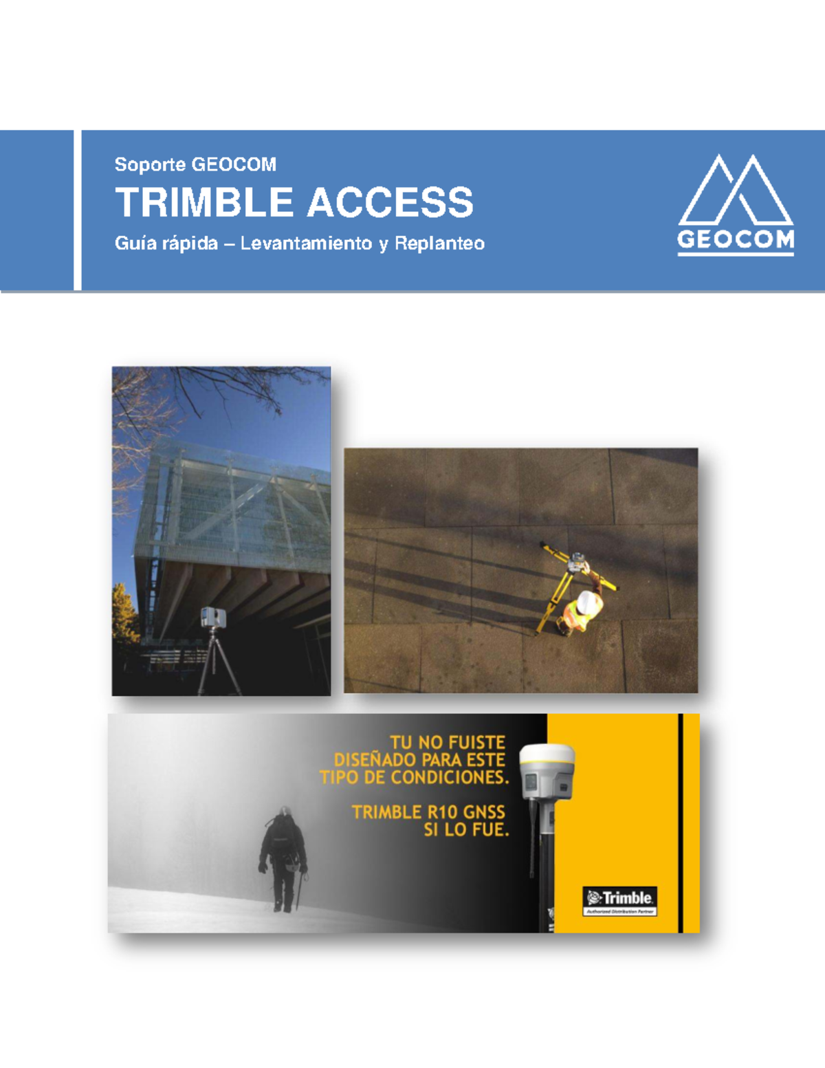 Guía Rápida de Trimble Access para Levantamiento y Replanteo - Studocu