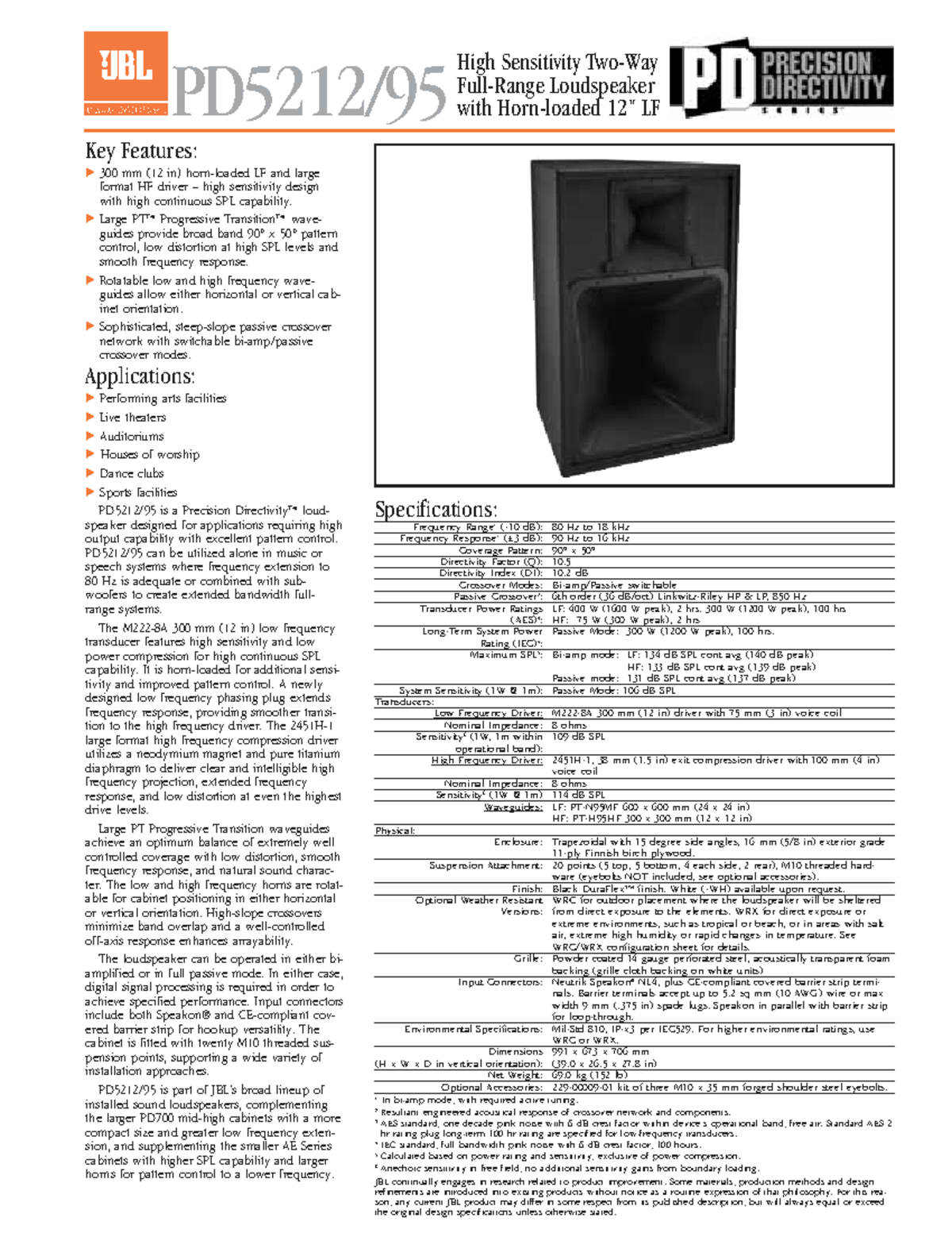 JBL High Sensitivity Loudspeaker Overview and Key Features - Studocu