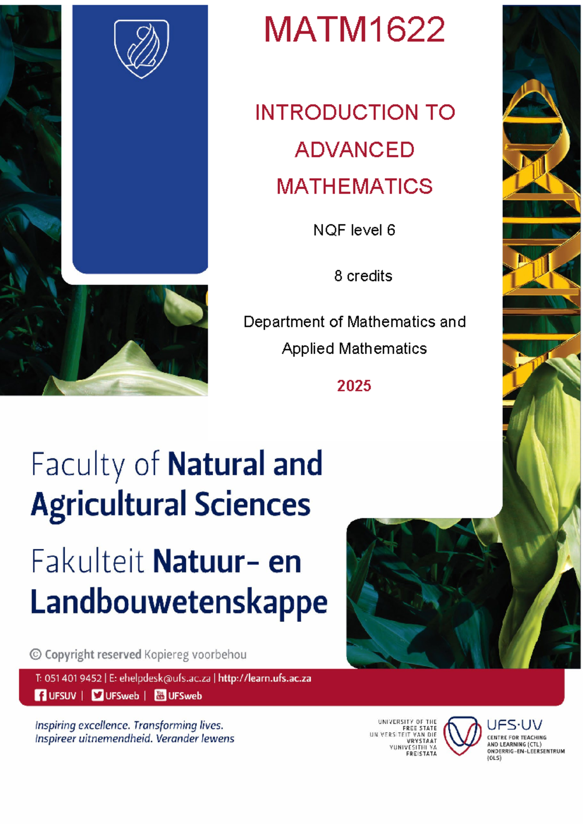 MATM1622 Study Guide: Introduction to Advanced Mathematics 2025 - Studocu