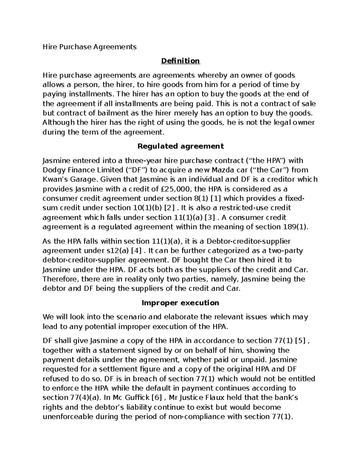 Hire Purchase Agreements - Hire Purchase Agreements Definition Hire ...