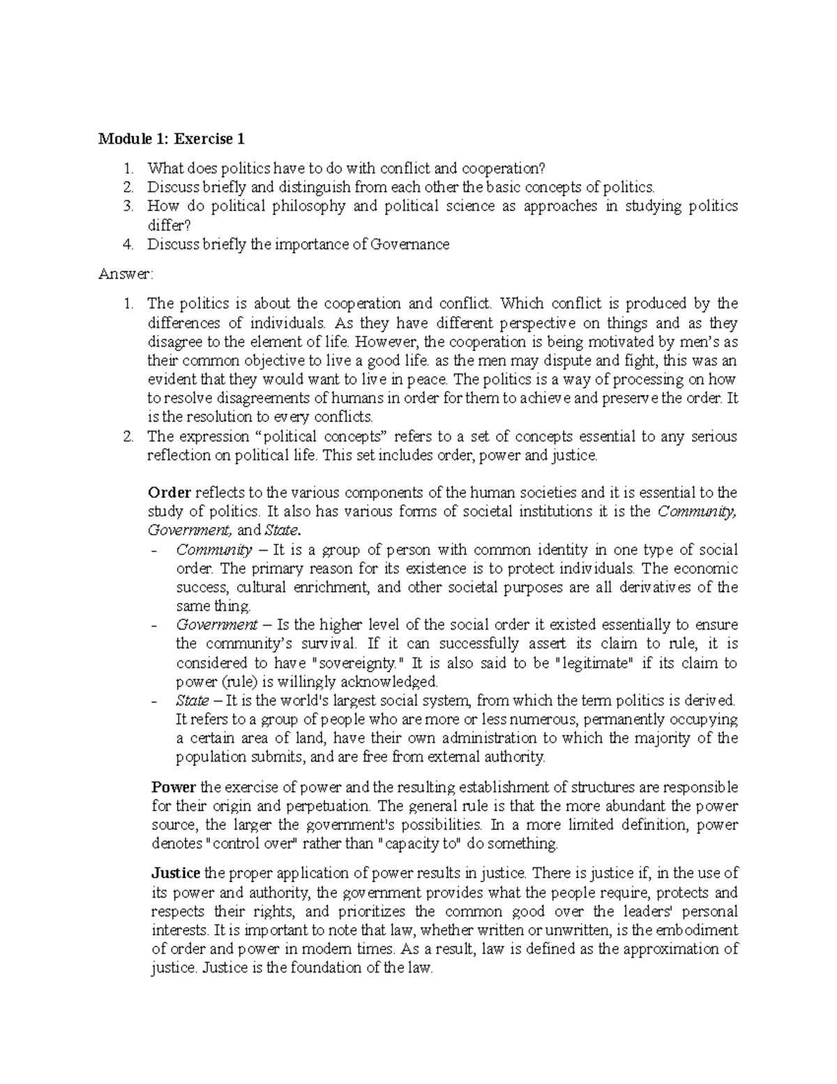 Draft- Polgov - Essential Concepts in Politics and Governance - Studocu