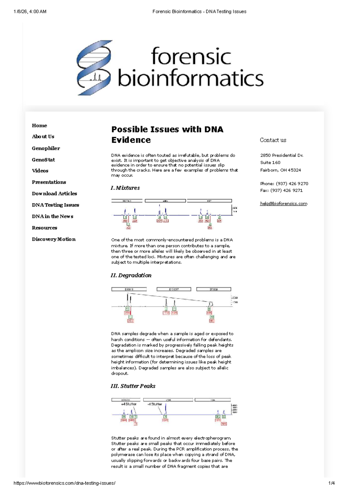 Forensic Bioinformatics: Key Issues in DNA Testing - Studocu