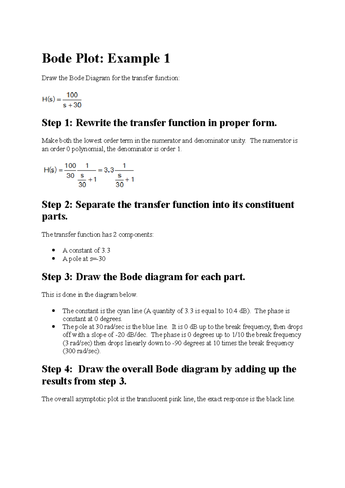 Bode plote - insight on how to draw bode plot - Bode Plot: Example 1 ...
