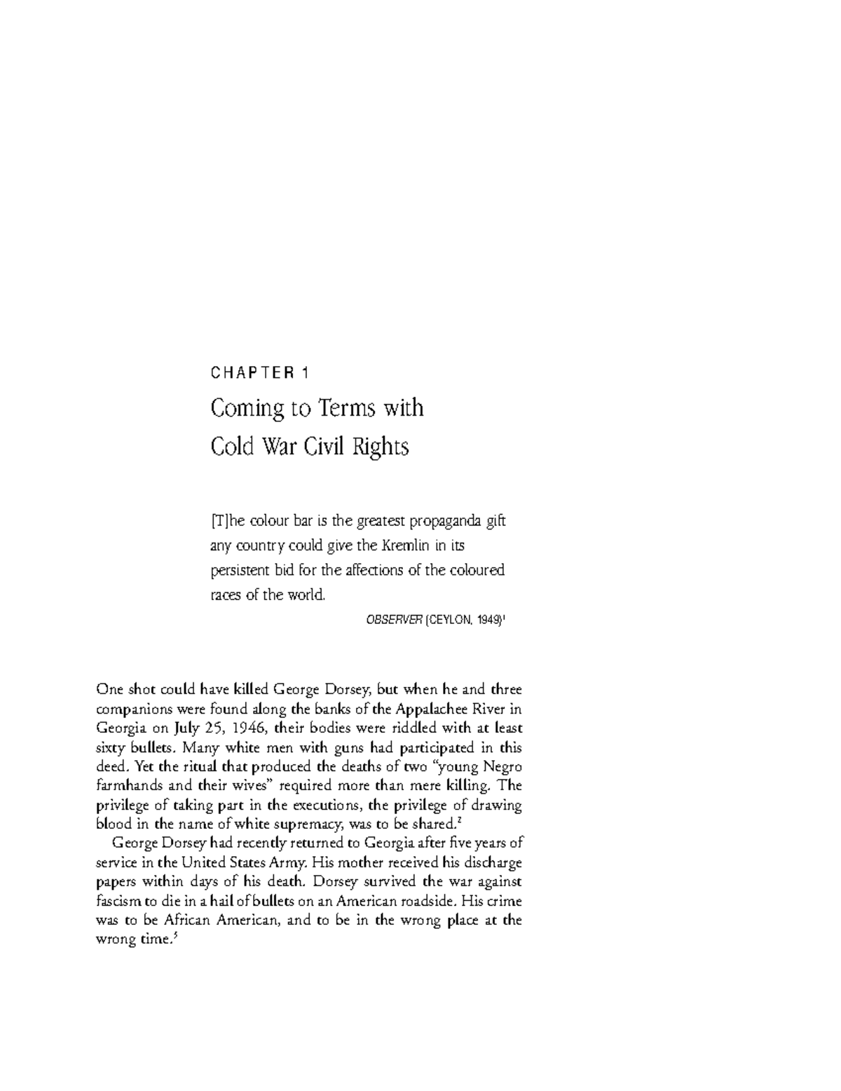 CHAPTER 1: Coming to Terms with Civil Rights in the Cold War Context ...