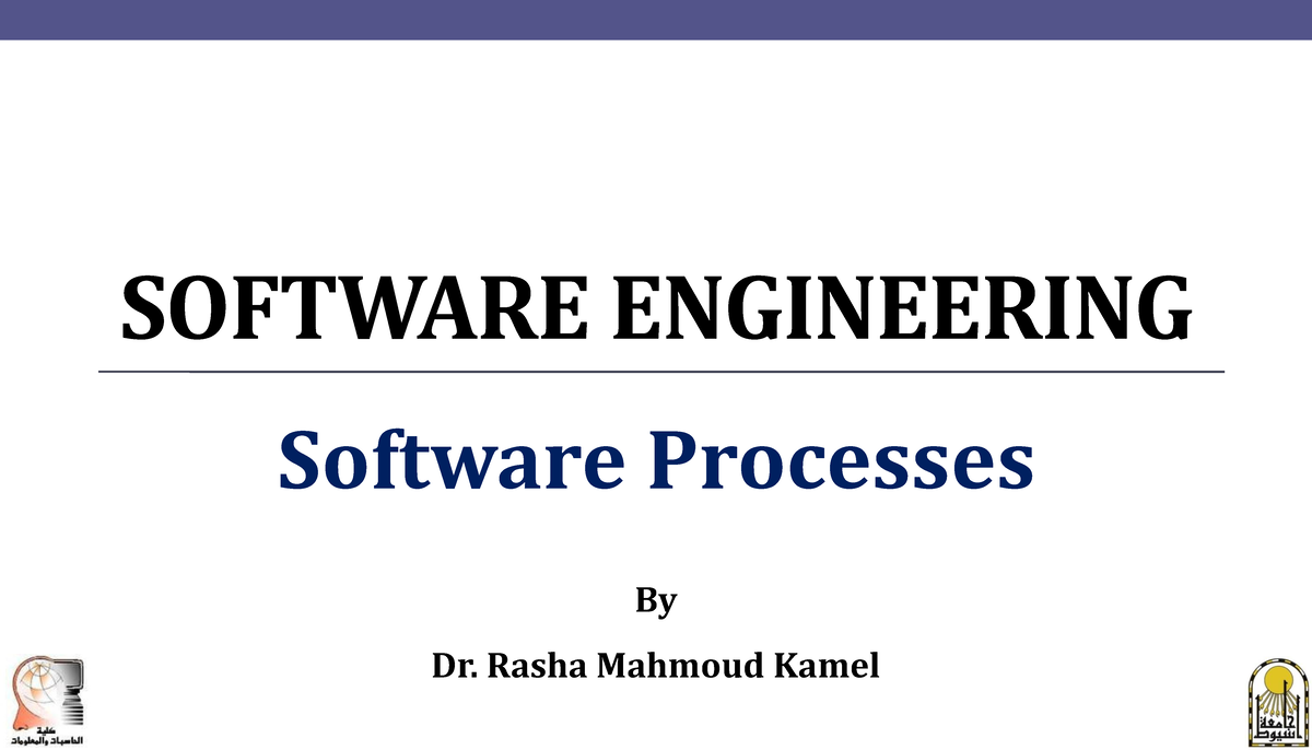 SOFTWARE ENGINEERING (Lecture 2): Software Processes Overview - Studocu