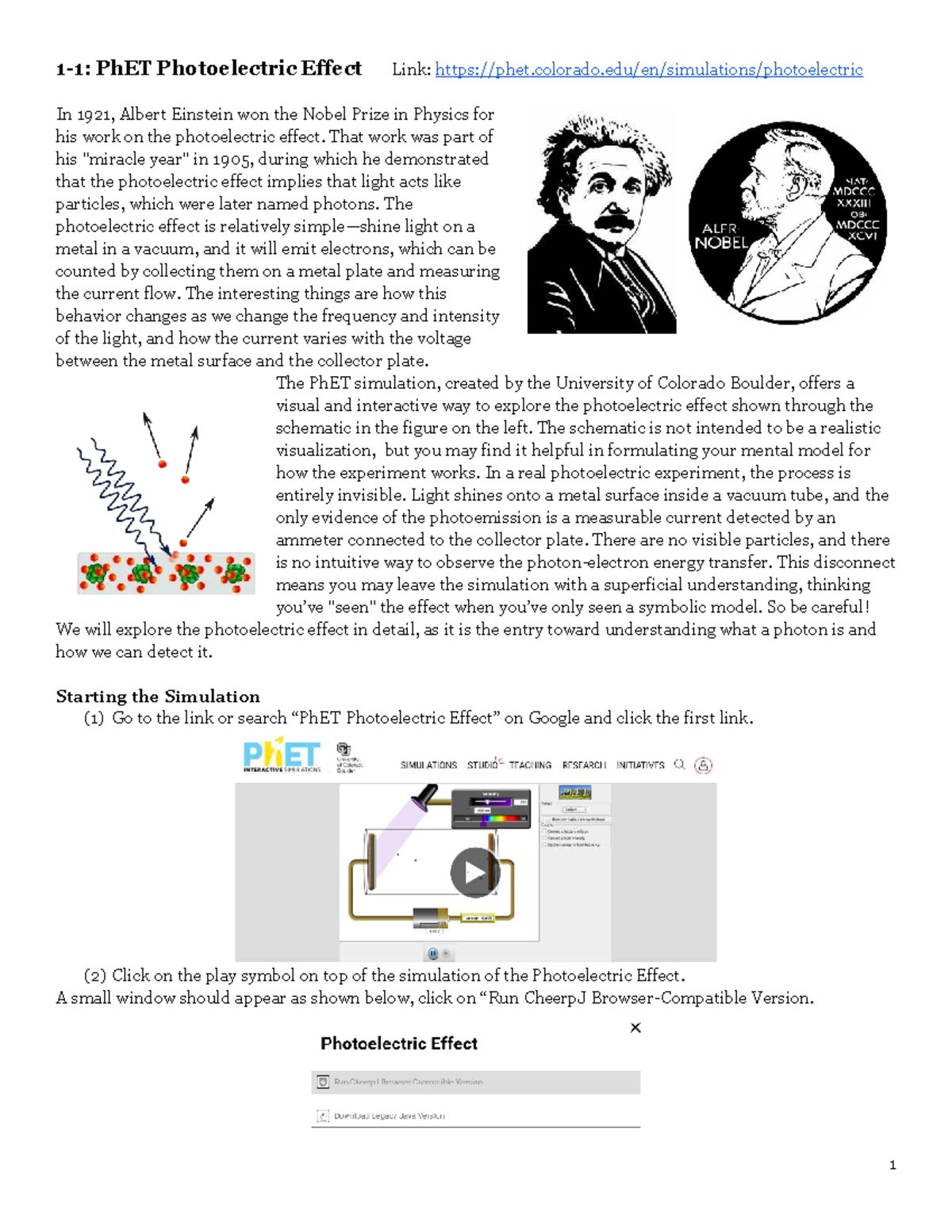 PhET Simulation: Exploring the Photoelectric Effect in Physics - Studocu